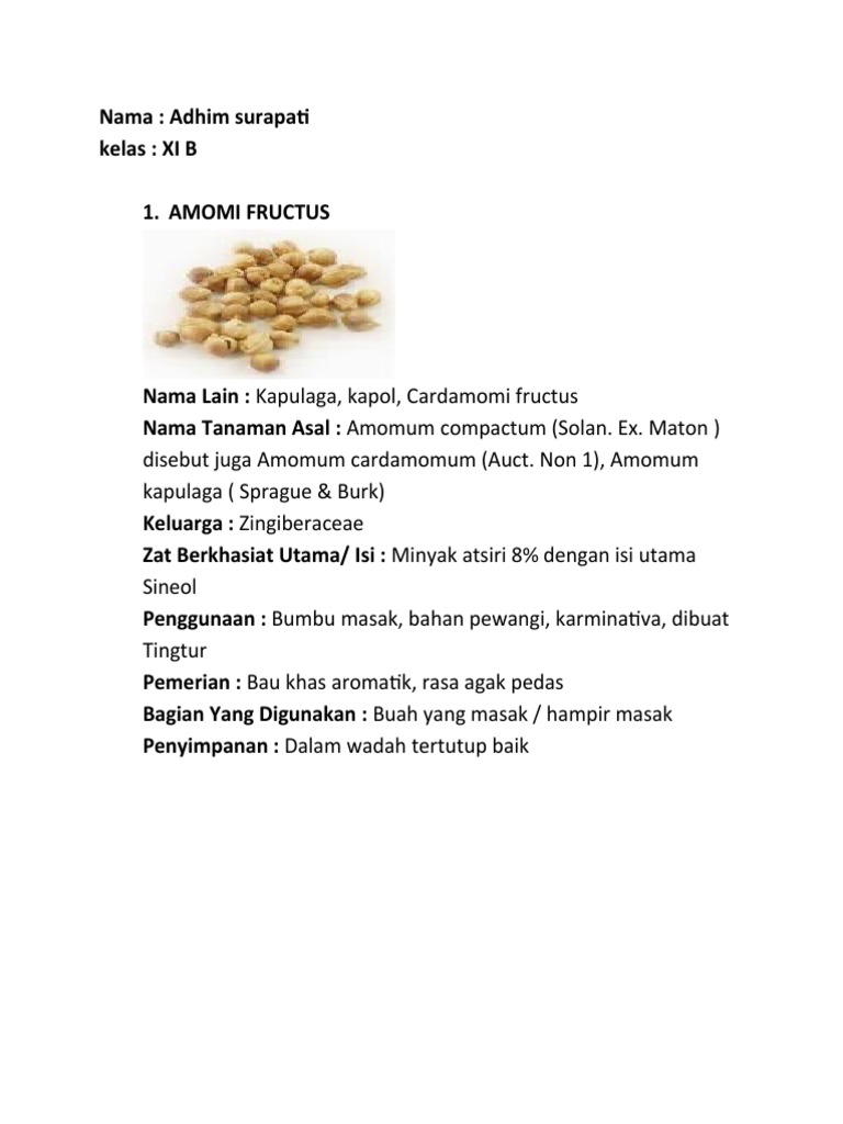 Simplisia Fructus | PDF | Sains & Matematika