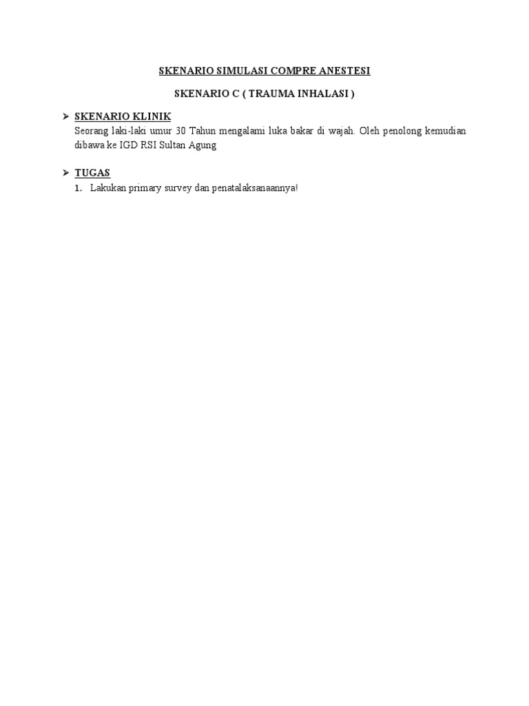 Skenario 5 (Trauma Inhalasi) - 1 | PDF