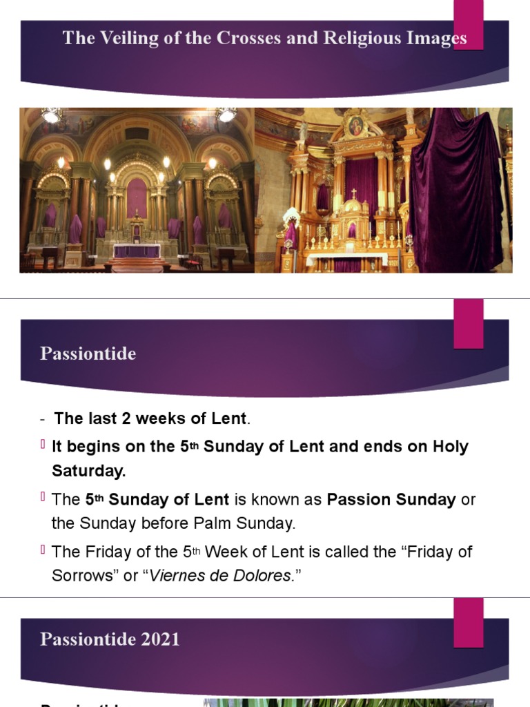 The Veiling of The Crosses and Religious Images | PDF | Lent | Catholic ...