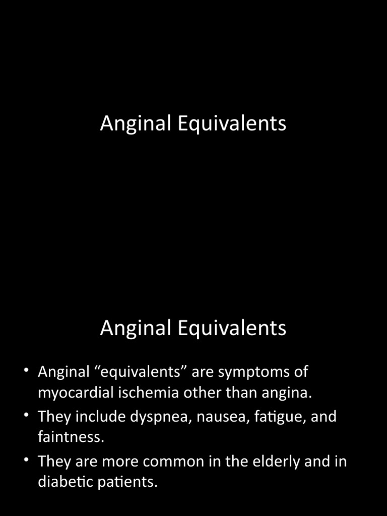 Anginal Equivalents | PDF