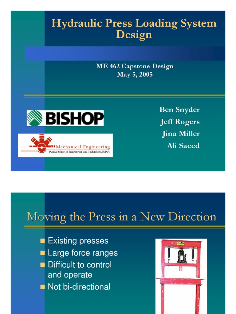 Hydraulic Press Loading System Design | PDF