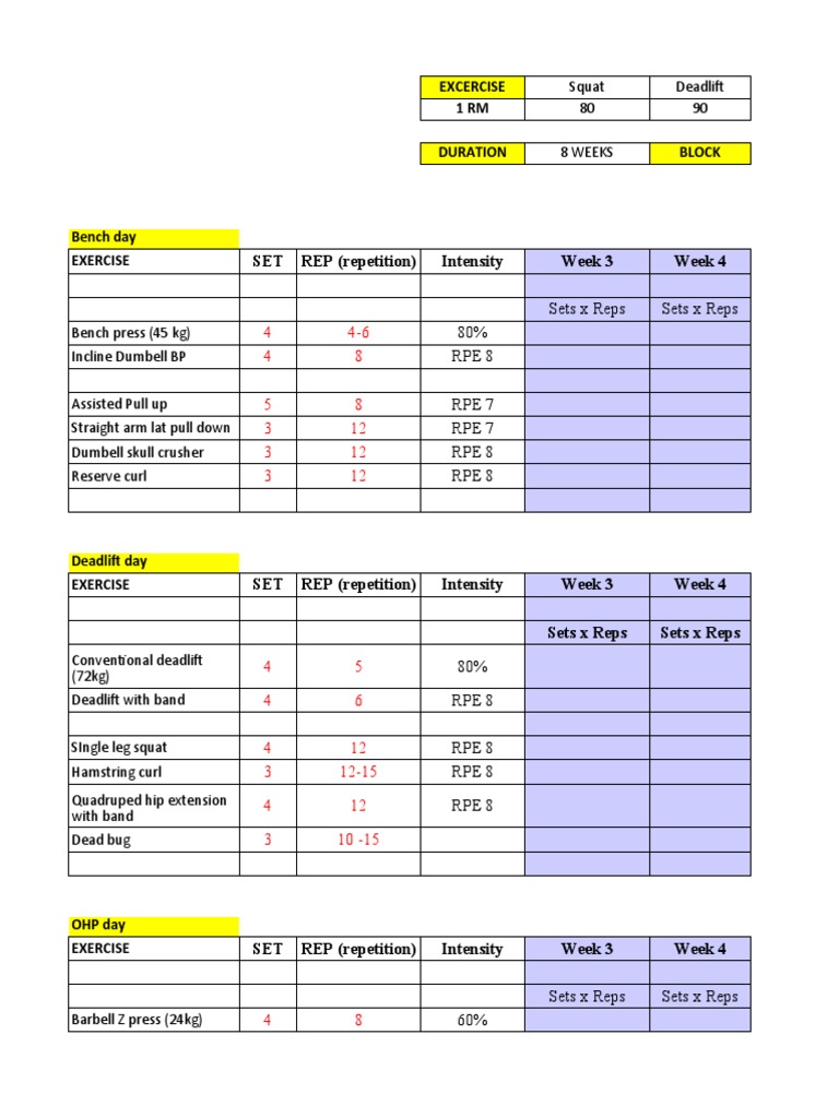 PPL Program | PDF | Physical Exercise | Athletic Sports