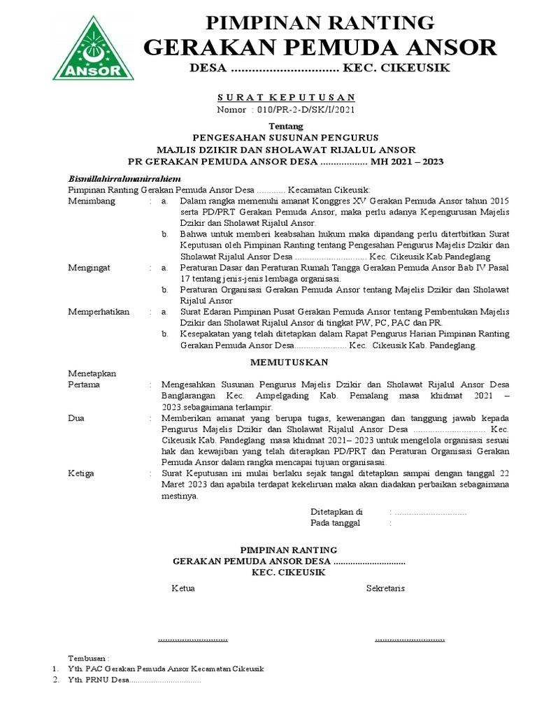 SK Rijalul Ansor | PDF