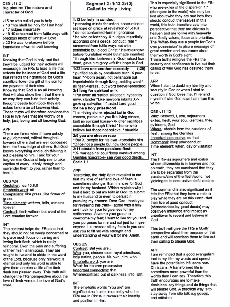 Sample Vertical Chart (From 1 Peter) | PDF | Love | Assurance (Theology)