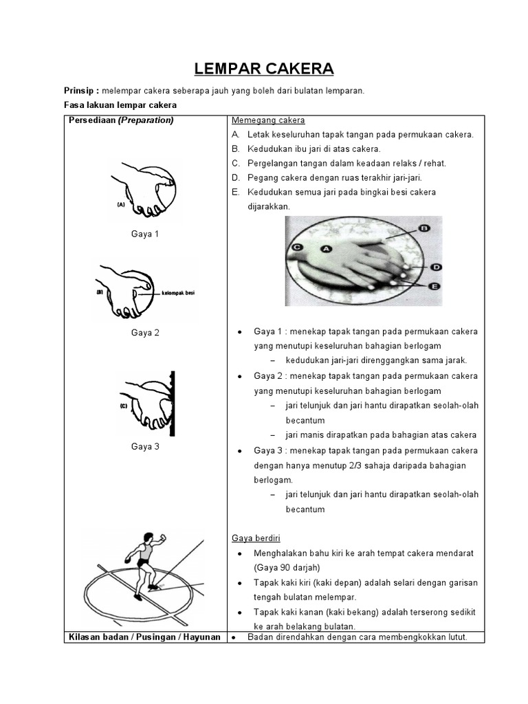Olahraga Lempar Cakera | PDF