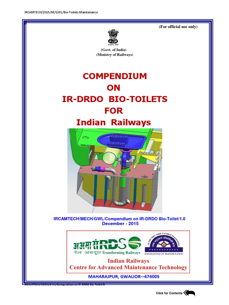 Compendium On IR-DRDO Bio-Toilets For Indian Railways | PDF | Anaerobic ...