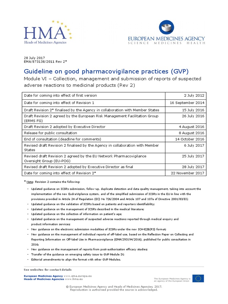 MHRA Edits To GVP Module VI Rev 2 | PDF | Pharmacovigilance | Adverse ...