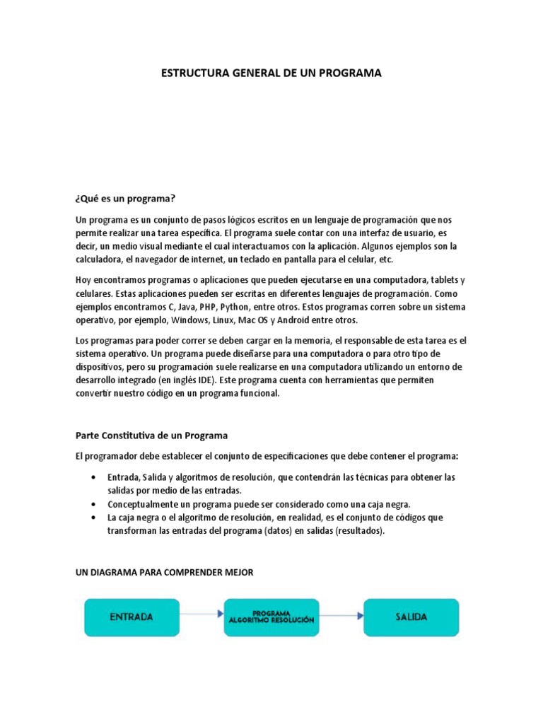 Introducción a la Programación | PDF | Programa de computadora ...