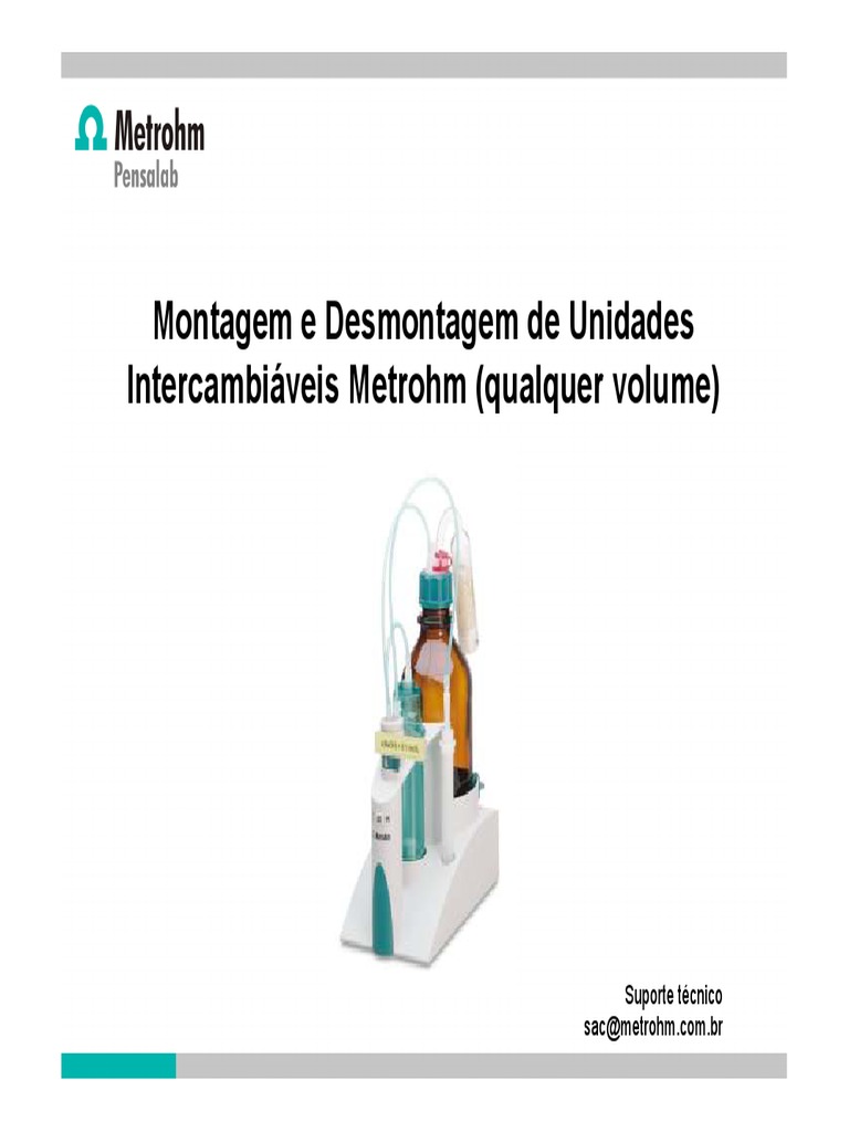 Manutenção de Unidades Metrohm | PDF