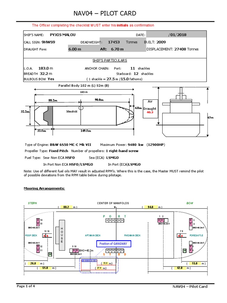 NAV 04 Pilot Card REV 5.0 by A. Tarkov | PDF | Rudder | Ships