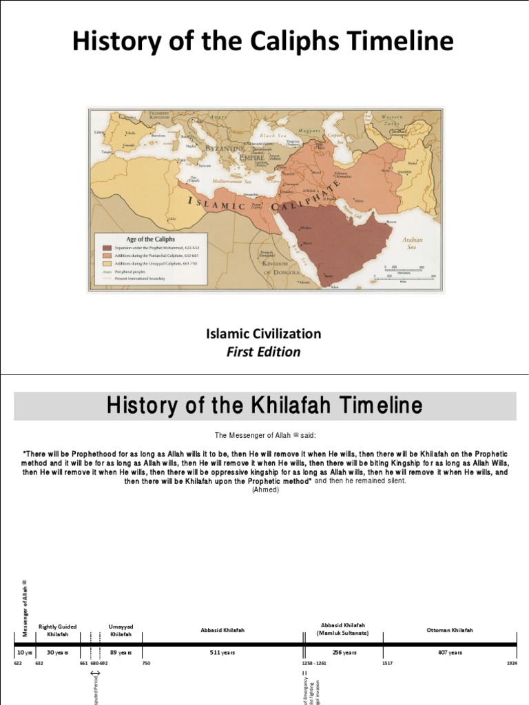 History of The Caliphs Timeline: Islamic Civilization | PDF | Caliphate ...