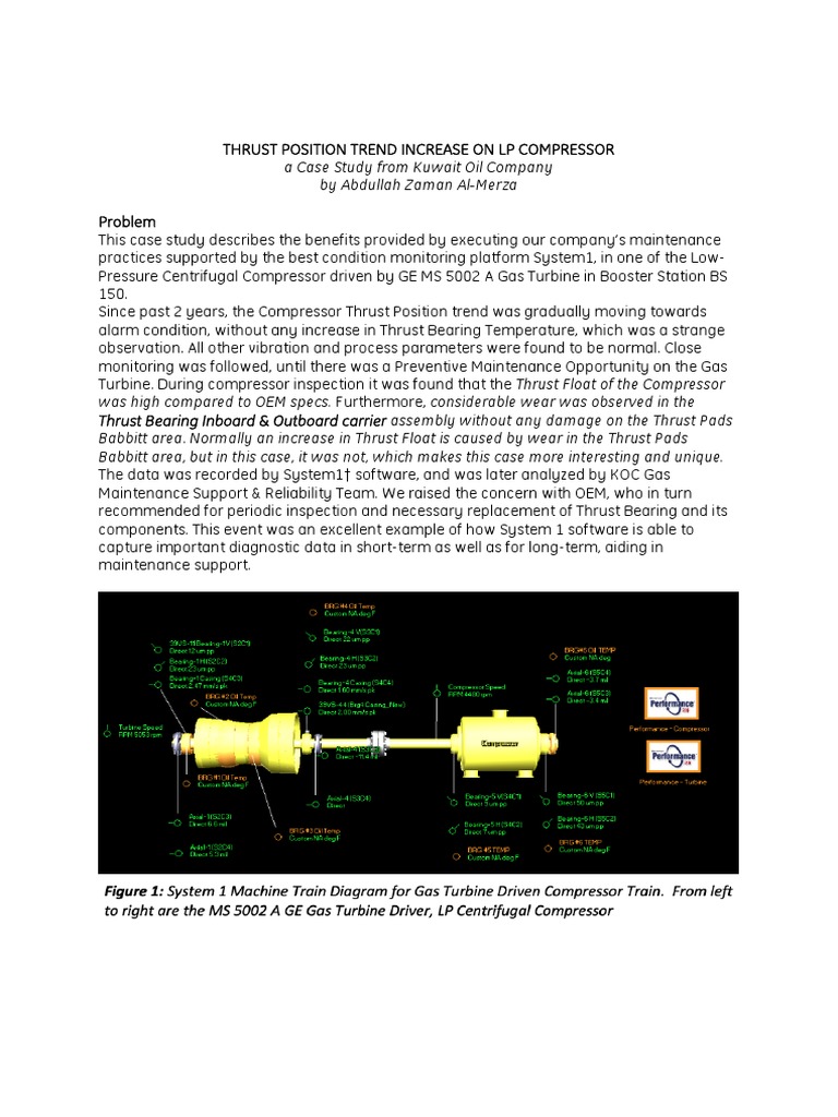 Thrust Position Trends in LP Compressor Case Study | PDF | Applied And ...
