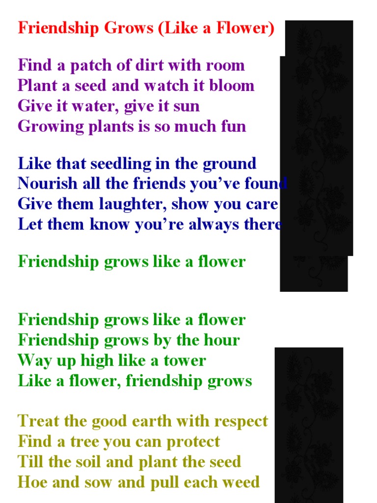 Nurturing Friendships Like Flowers | PDF