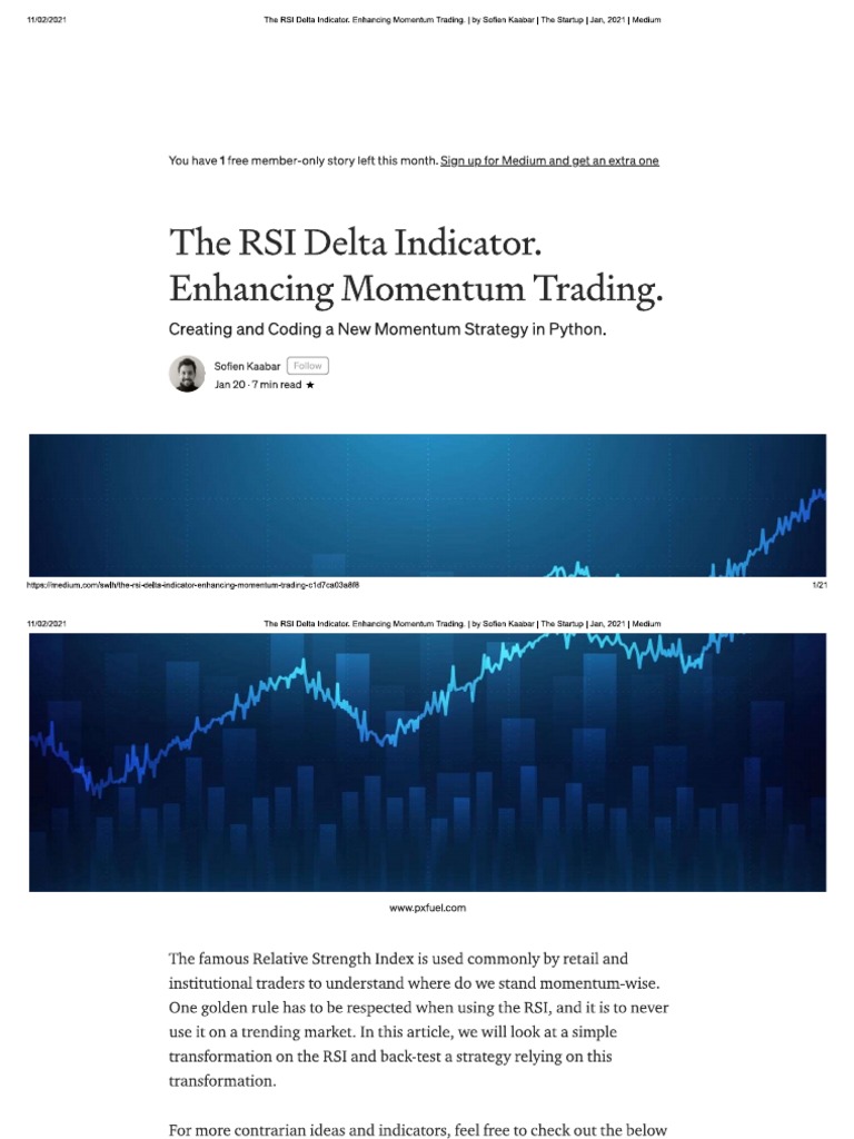The RSI Delta Indicator. Enhancing Momentum Trading | PDF