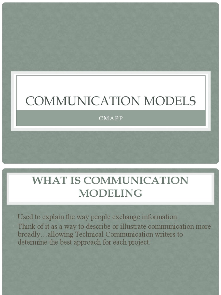 Communication Model (CMAPP) | PDF | Nonverbal Communication | Communication