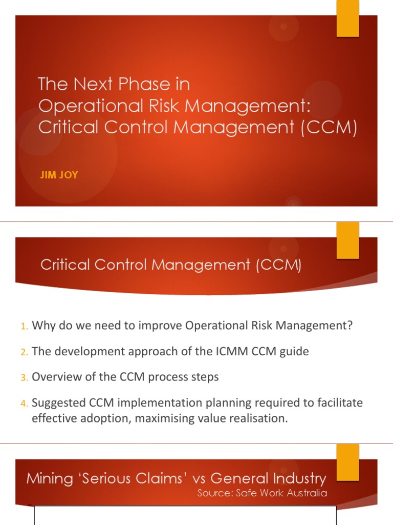 Critical Control Management Guide | PDF | Risk Management | Risk