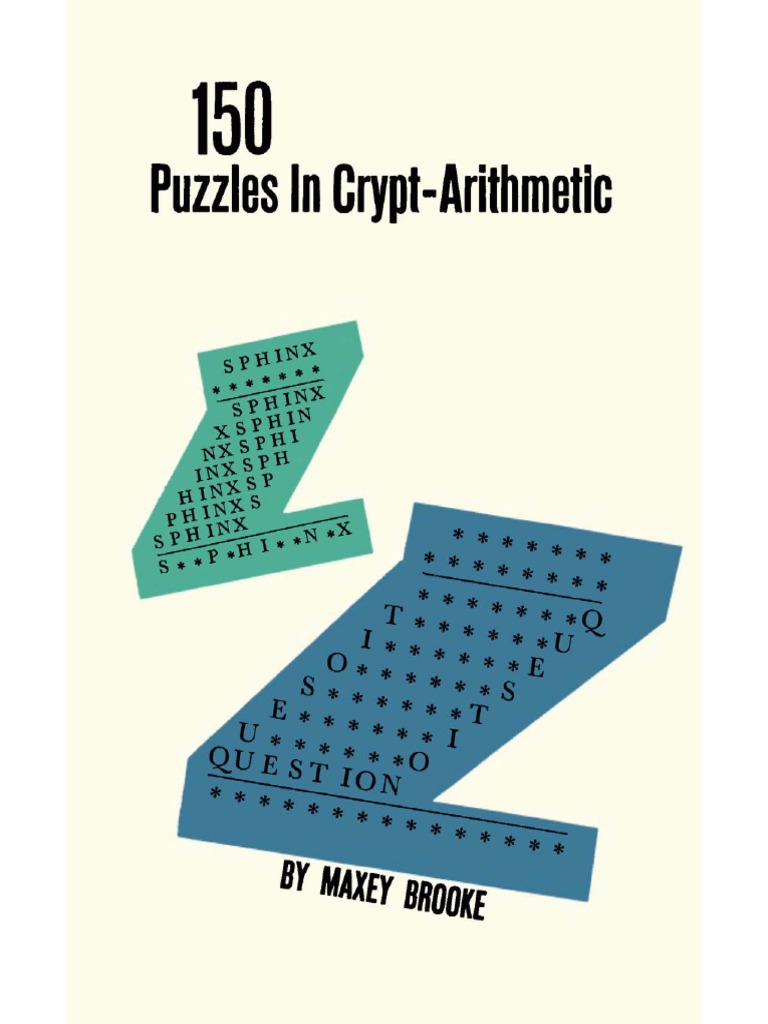 150 Puzzles in Crypt-Arithmetic, Brooke | PDF