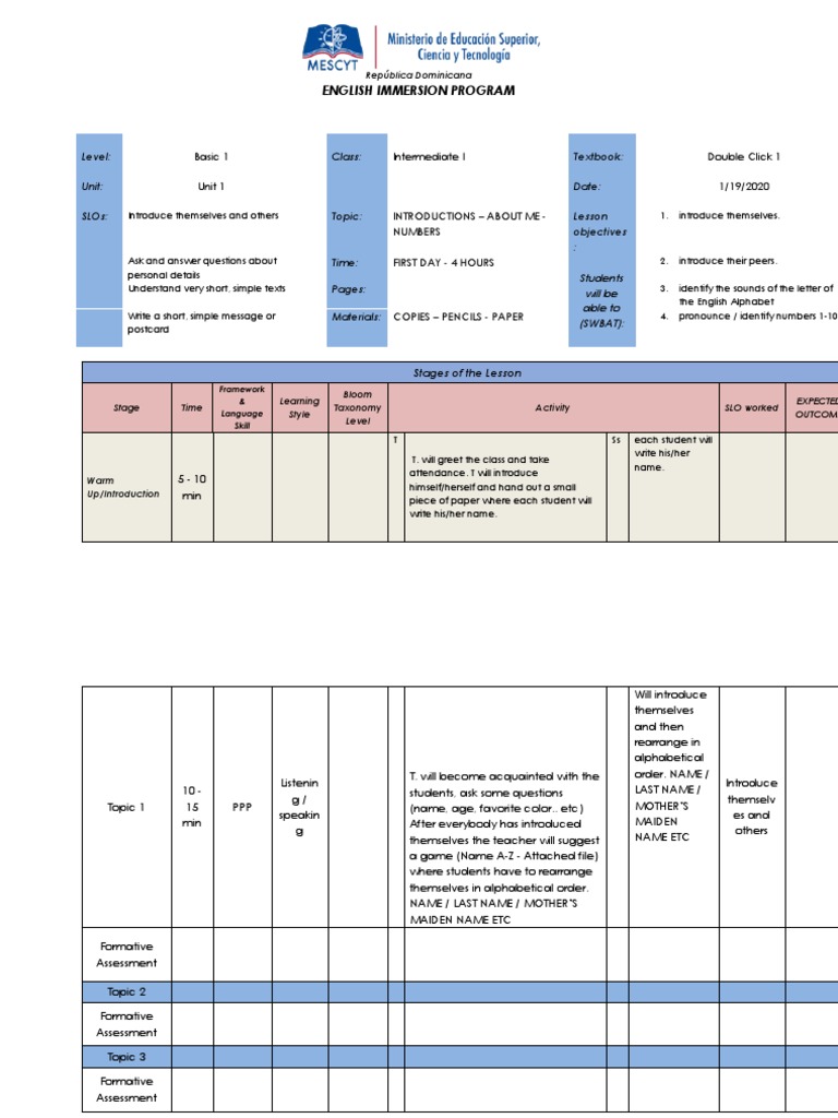 REVISED Lesson Plan MESCyT | PDF | Educational Psychology | Human Nature