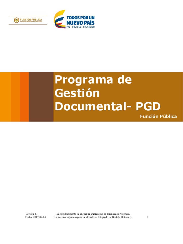 Programa de Gestion Documental PGD | PDF | Gestión de registros | Archivo de computadora