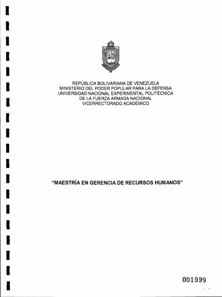 05 Maestria en Gerencia de RRHH Vig 1999 | PDF