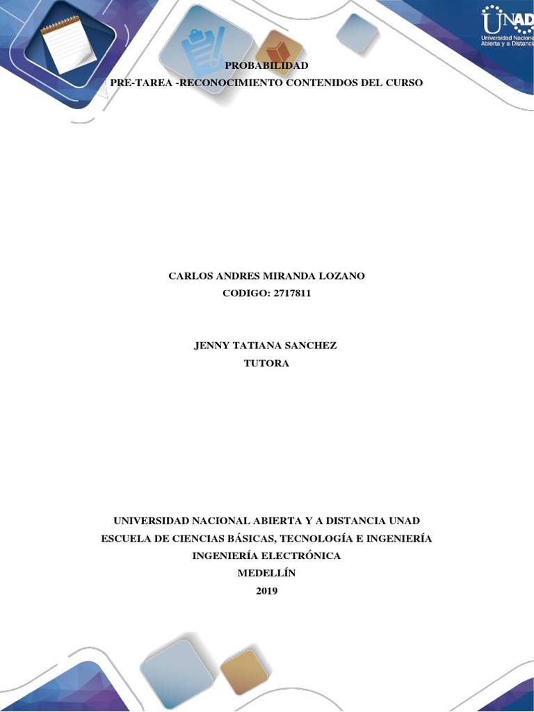 231 - Pre-CARLOS ANDRES MIRANDA LOZANO | PDF | Probabilidad | Ingeniería
