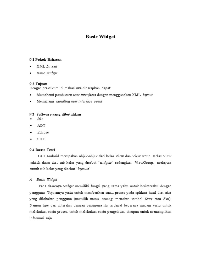 Basic Widget | PDF