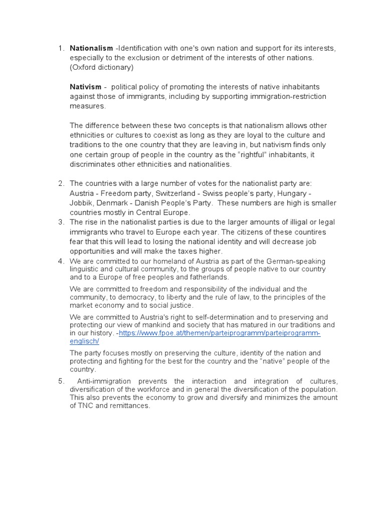 Nationalism - Identification With One's Own Nation and Support For Its ...