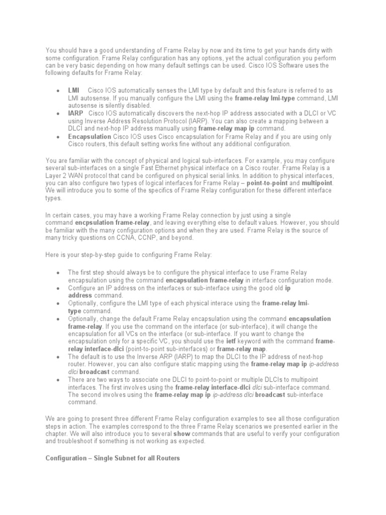 Configure Frame Relay | PDF | Network Topology | Router (Computing)