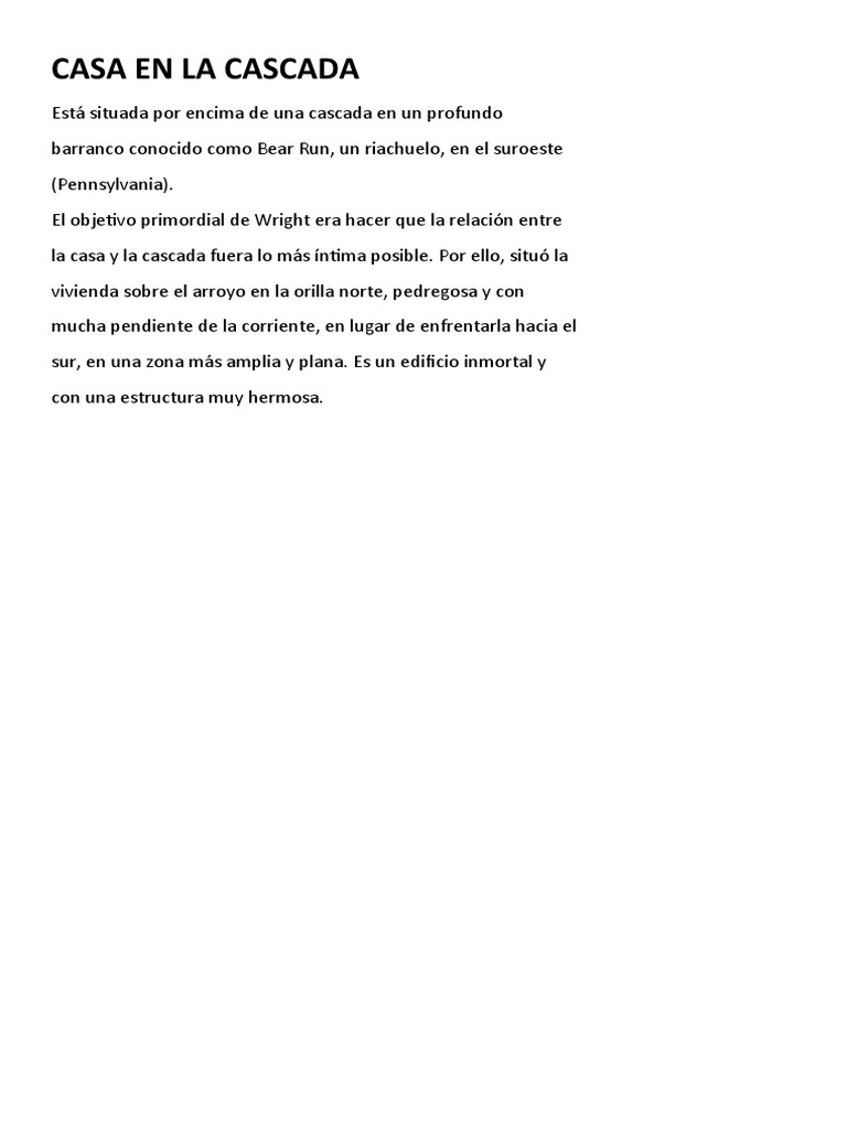 Casa en La Cascada | PDF