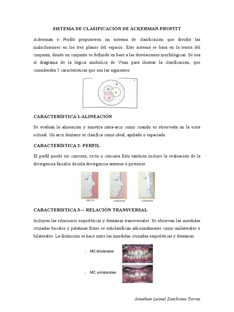 Sistema de Clasificación de Ackerman - Jonathan 5 | PDF | Enseñanza de ...