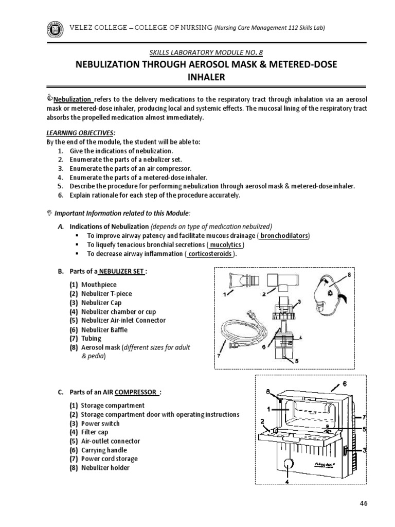 Module 4 - Nebulization Through Aerosol Mask Metered-Dose Inhaler ...
