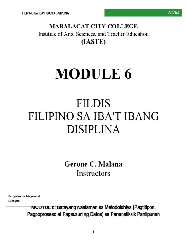 Module6 Fildis | PDF