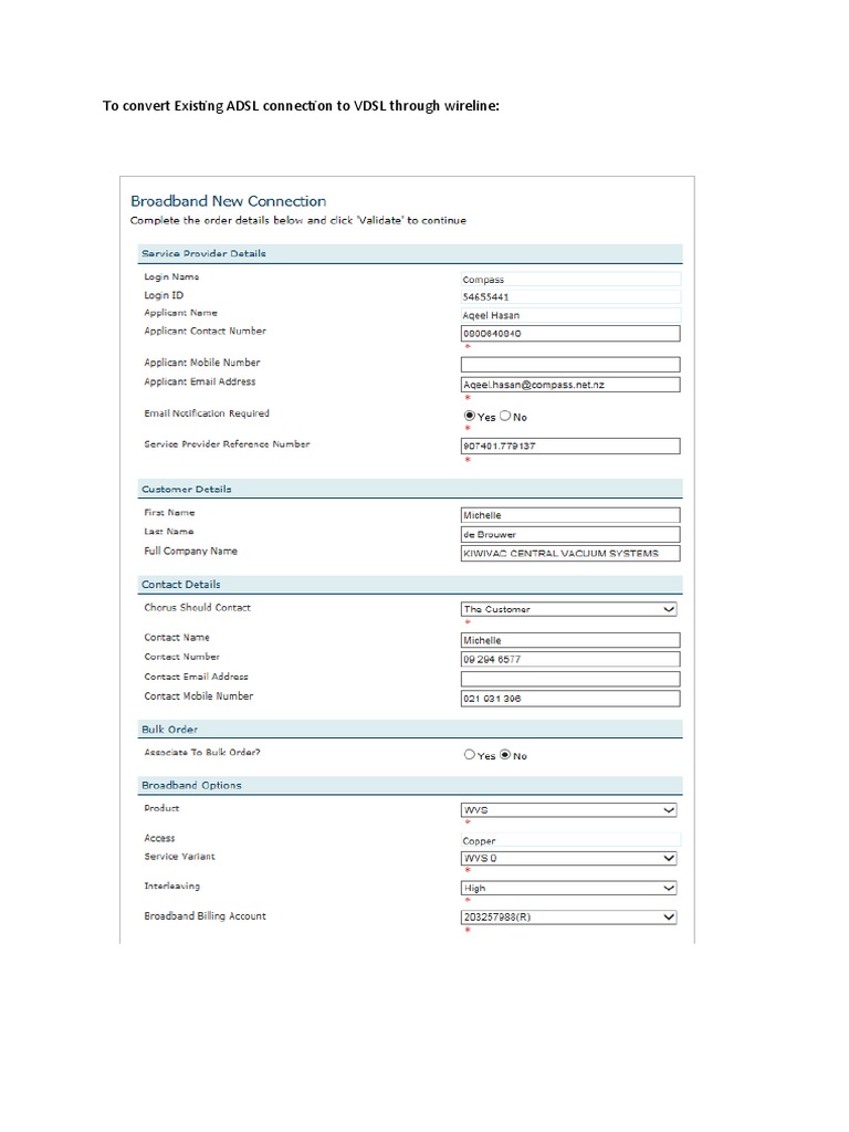 Convert ADSL Connection To VDSL | PDF