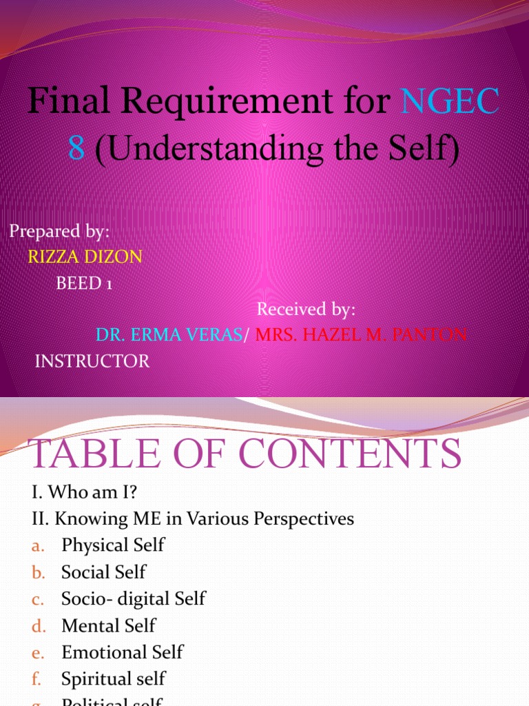 Final Requirement For NGEC 8 | PDF | Self | Good And Evil