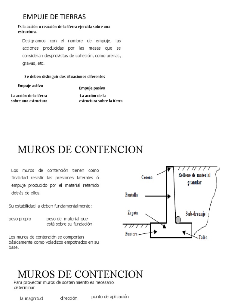 Empuje de Tierras | PDF | Suelo | Masa