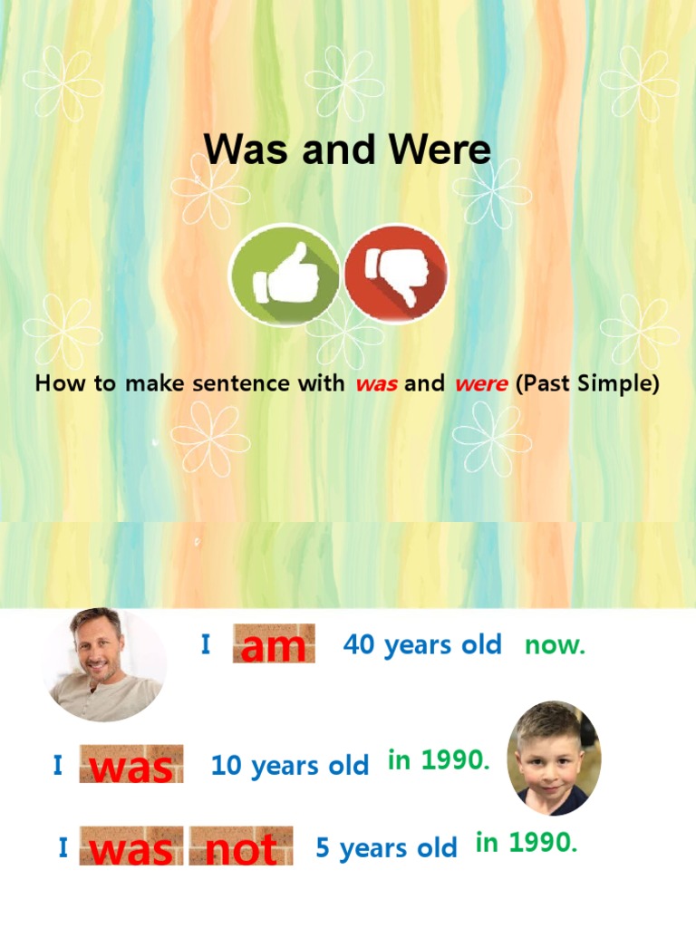 Was and Were: How To Make Sentence With and (Past Simple) | PDF