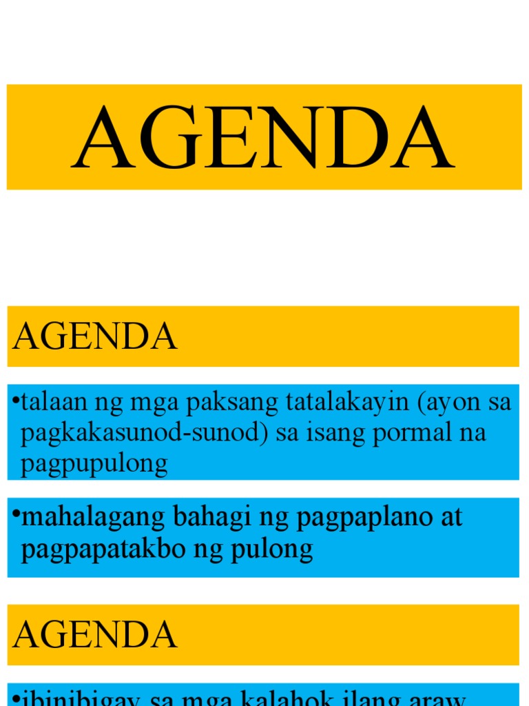 Agenda | PDF