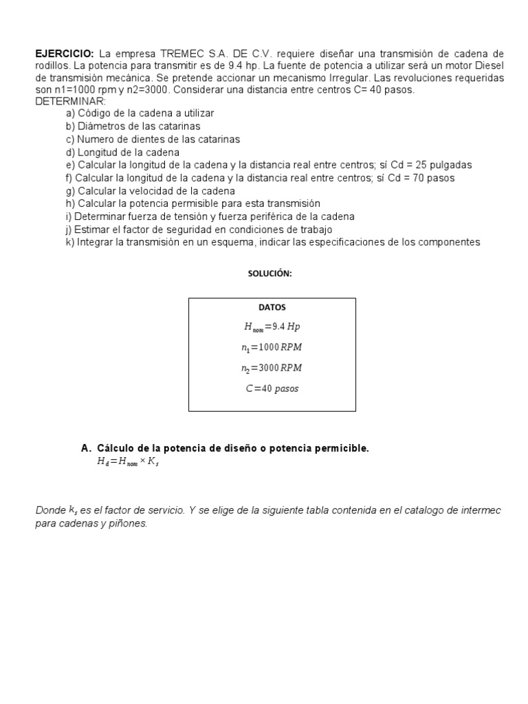 EJERCICIO10 | PDF | Caballo de fuerza | Transmisión (Mecánica)