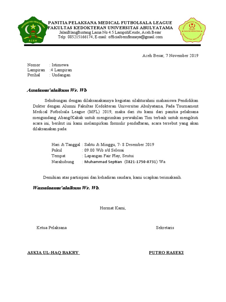 Undangan Tim Futsal | PDF