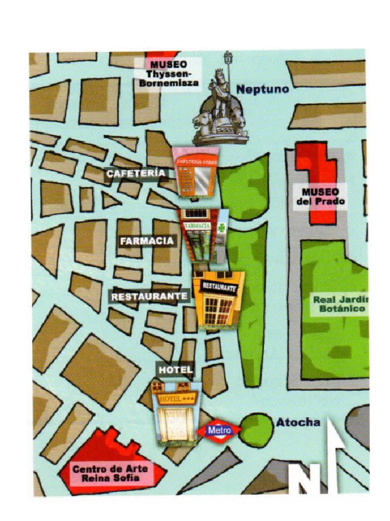 Mapa Preposiciones de Lugar | PDF
