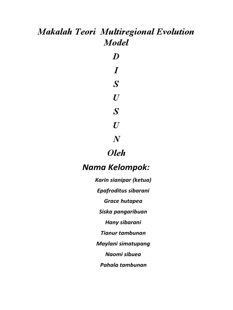 Teori Multiregional Evolusi Manusia | PDF