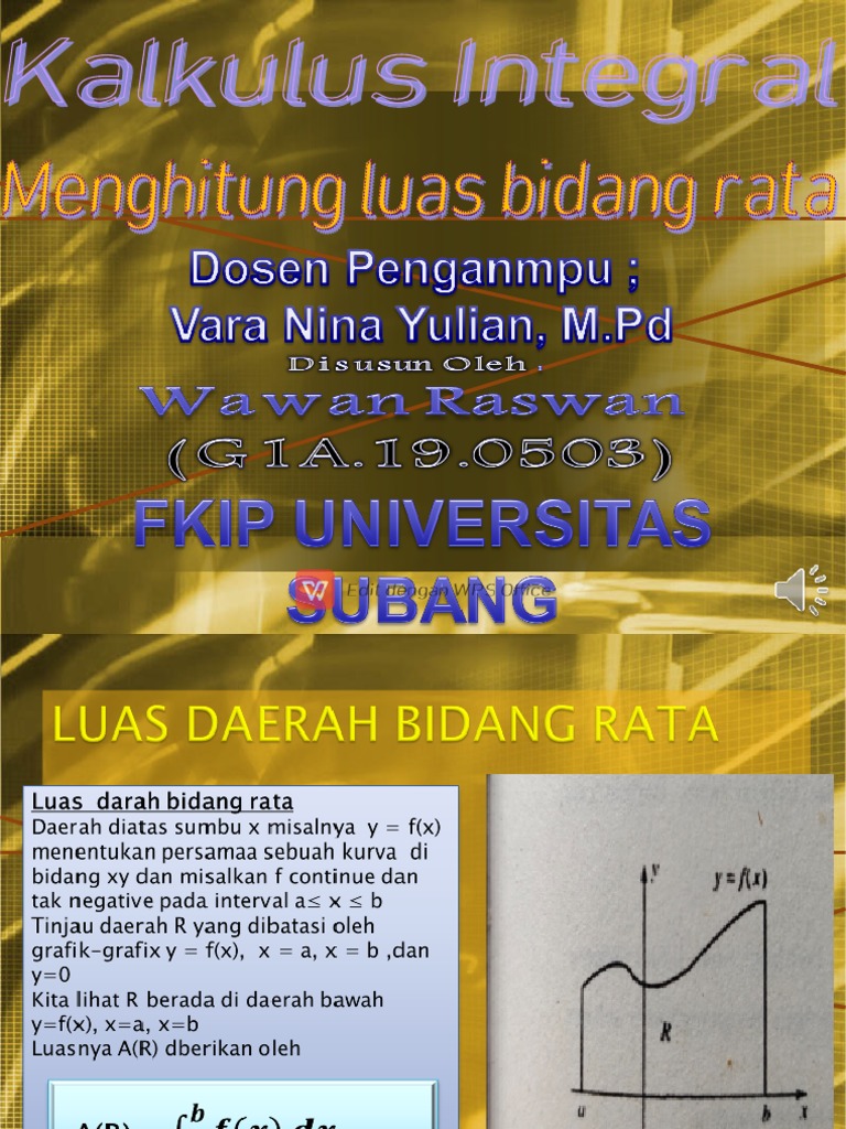 Kalkulus Integral Luas Bidang Datar | PDF