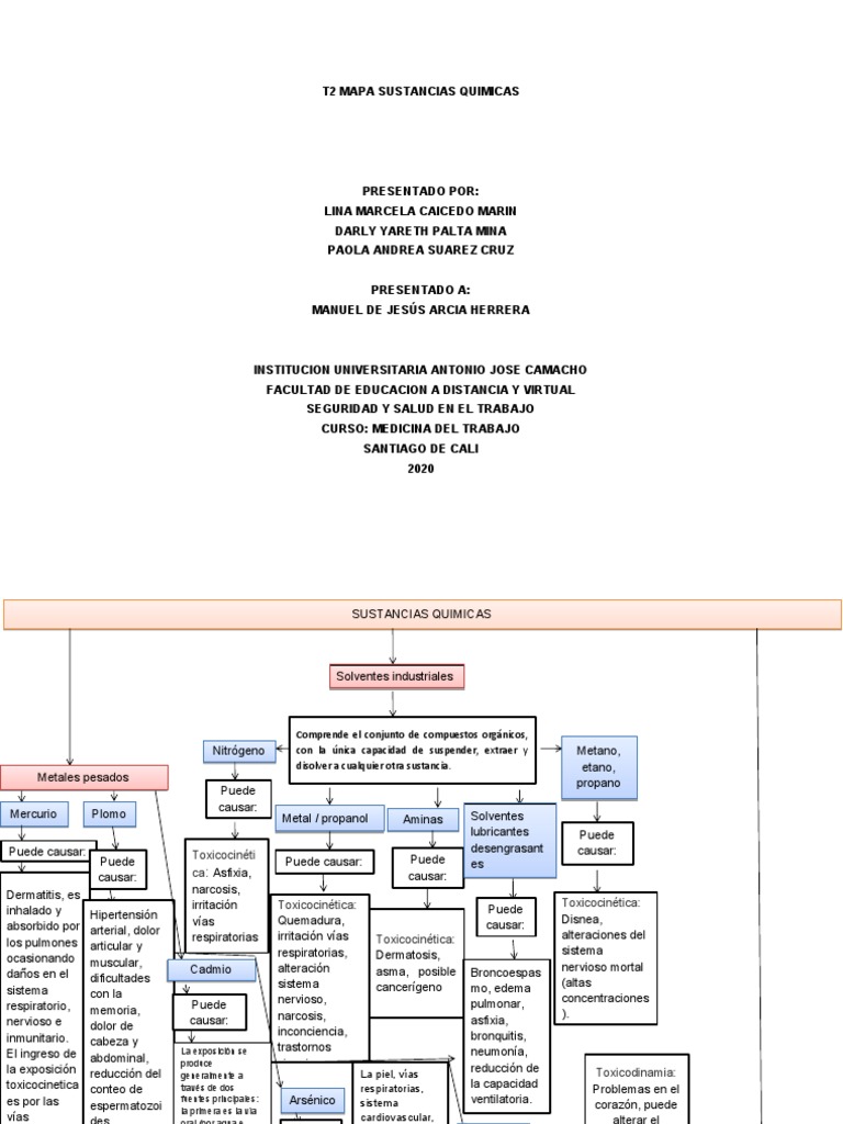 T2 Mapa Conceptual Sustancias Quimicas Grupo Lina Marcela Caicedo Marin | PDF | Cromo | Alimentos