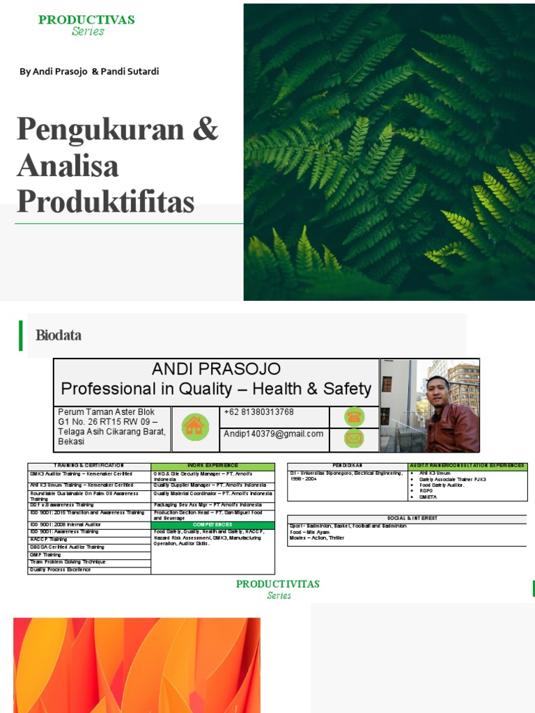 Pengukuran & Analisa Produktifitas | PDF | Quality Management ...