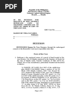 APPLICATION FOR CERTIFIED COPY (Decree - City Civil Court) | PDF