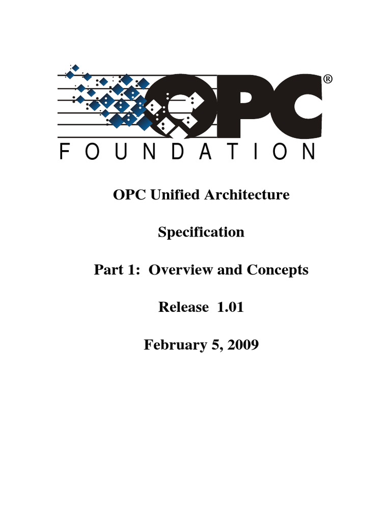 OPC UA Part 1 - Overview and Concepts 1.01 Specification | PDF | Client–Server Model | Object ...