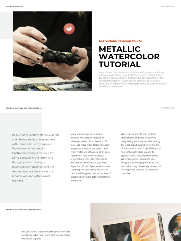 Digital Metallic Watercolor Techniques | PDF | Adobe Photoshop ...