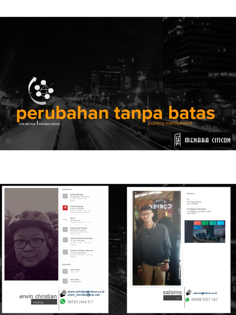 Pak Erwin Menara Citicon - Perubahan Tanpa Batas BEA | PDF