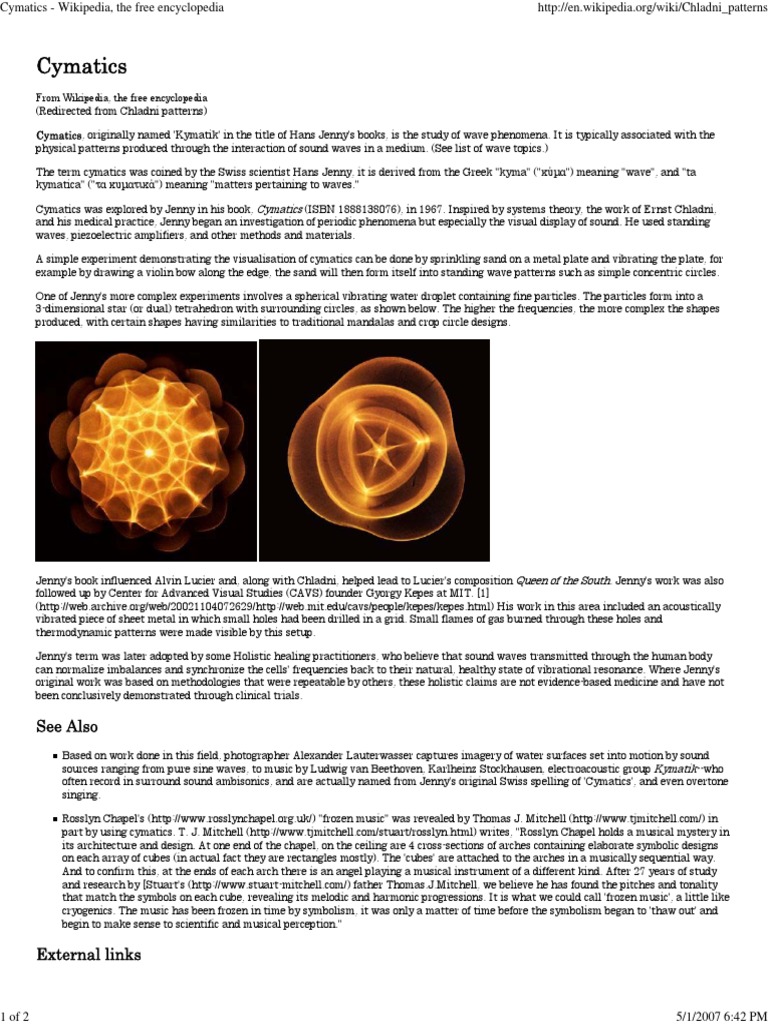 Cymatics | PDF | Sound | Physics