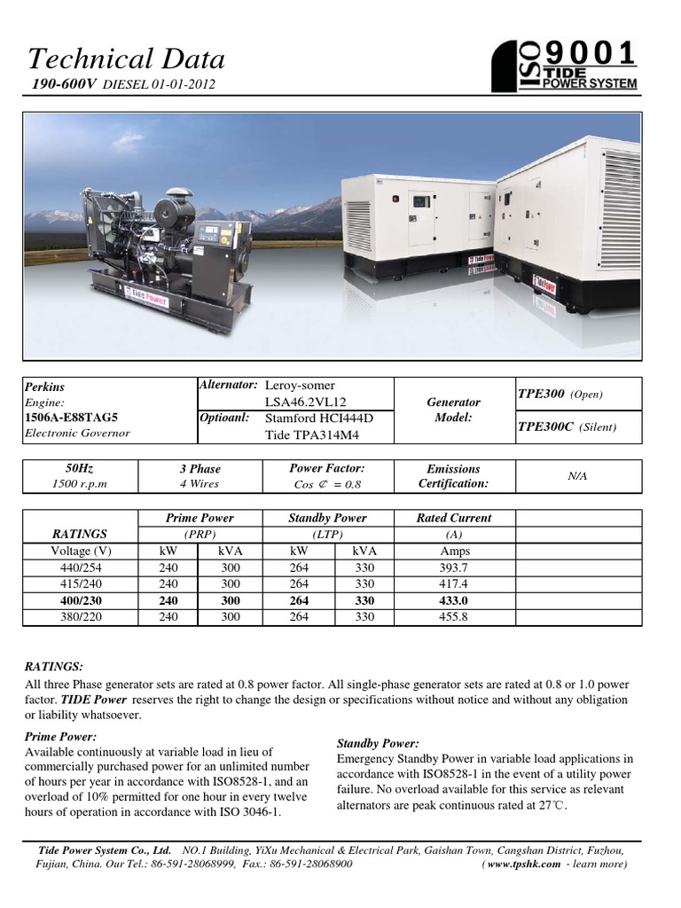 Technical Data Perkins 1506a - E88tag5 | PDF | Engines | Diesel Engine